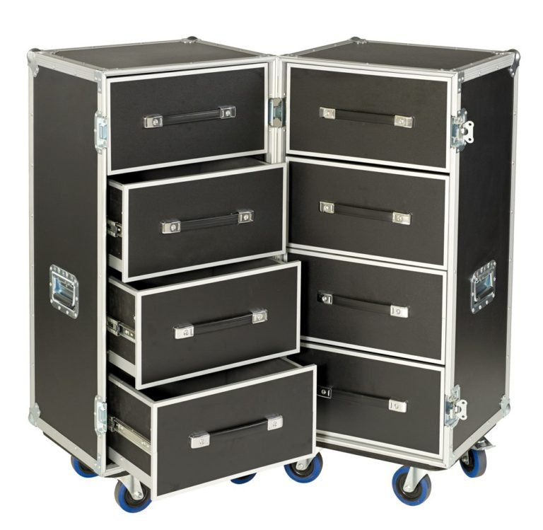 Dual 4 Drawer ‘BREAK APART’ 3/8″ Ply ATA Work Case w/4″ Casters – AK ...